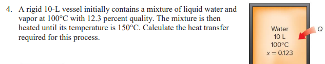 Solved 4. A rigid 10−L vessel initially contains a mixture | Chegg.com