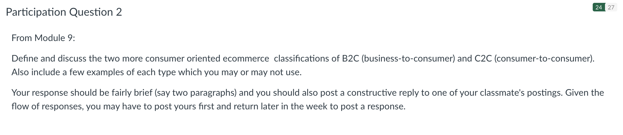 Solved Participation Question 2 From Module 9: Define and | Chegg.com