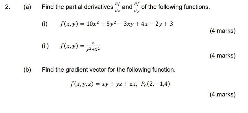 Solved Find the partial derivatives 𝜕𝑓 𝜕𝑥 and 𝜕𝑓 𝜕𝑦 | Chegg.com