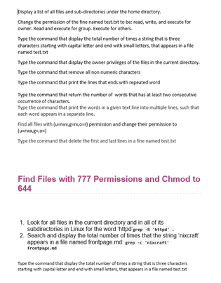 Solved Display a list of all files and sub-directories under | Chegg.com