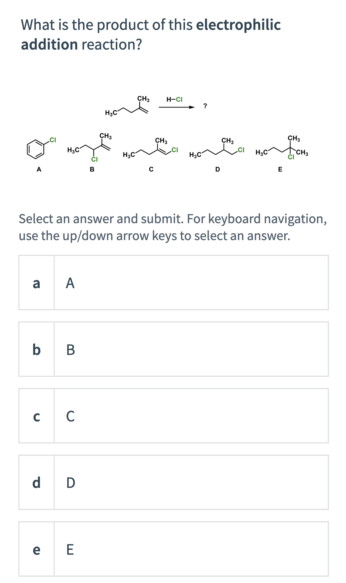 Solved What is the product of this electrophilic addition | Chegg.com