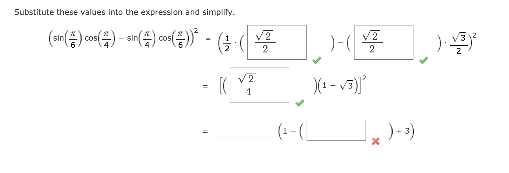 Solved Substitute these values into the expression and | Chegg.com