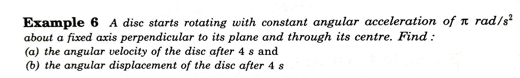 Solved Example 6 A disc starts rotating with constant | Chegg.com