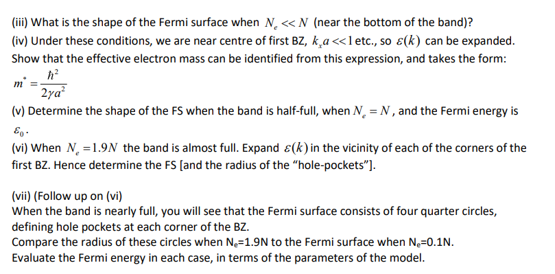 Solved Consider a square lattice of N atoms with nearest | Chegg.com