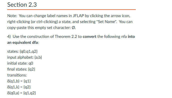 Solved Note: You can change label names in JFLAP by clicking | Chegg.com