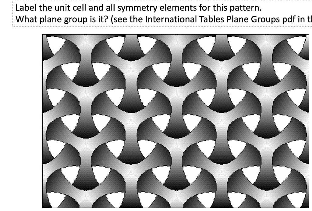 Label the unit cell and all symmetry elements for | Chegg.com
