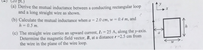 Solved ) (20 pt.) (a) Derive the mutual inductance between a | Chegg.com