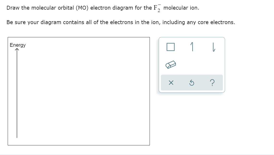 Solved Draw the molecular orbital (MO) electron diagram for | Chegg.com