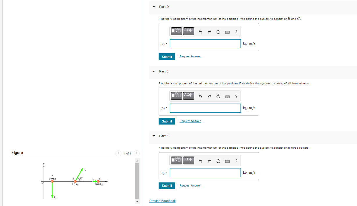 Solved Three objects A,B, and C are moving as shown in the | Chegg.com