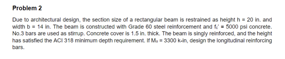 Solved Problem 2 Due to architectural design, the section | Chegg.com