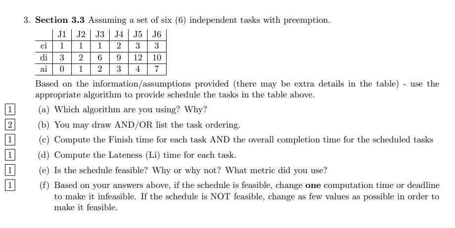 Solved Section 3.3 Assuming a set of six (6) independent | Chegg.com