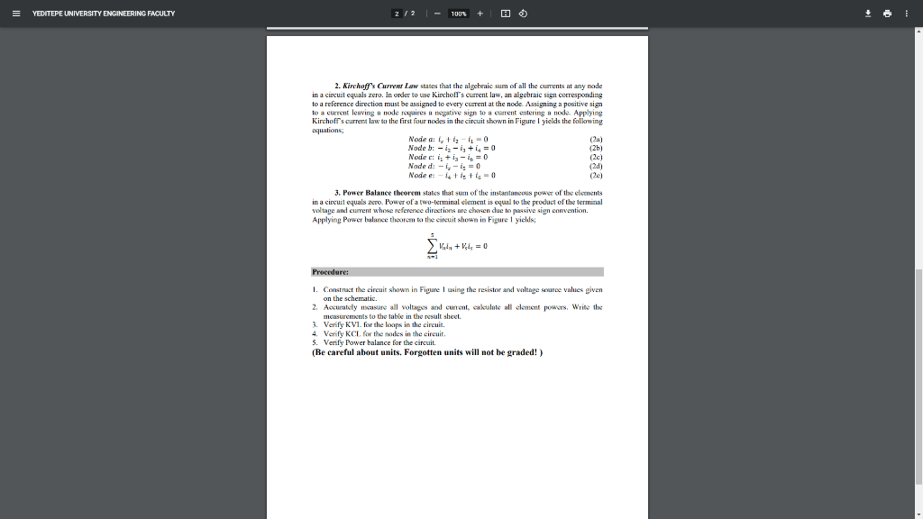 Solved YEDITEPE UNIVERSITY ENGINEERING FACULTY 1/2 - 100% + | Chegg.com