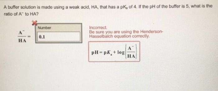 Solved If a buffer solution is 0.410 M in a weak acid (Ka | Chegg.com