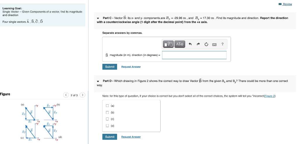 Solved Single Vectors (Find Magnitude and Direction) - for | Chegg.com