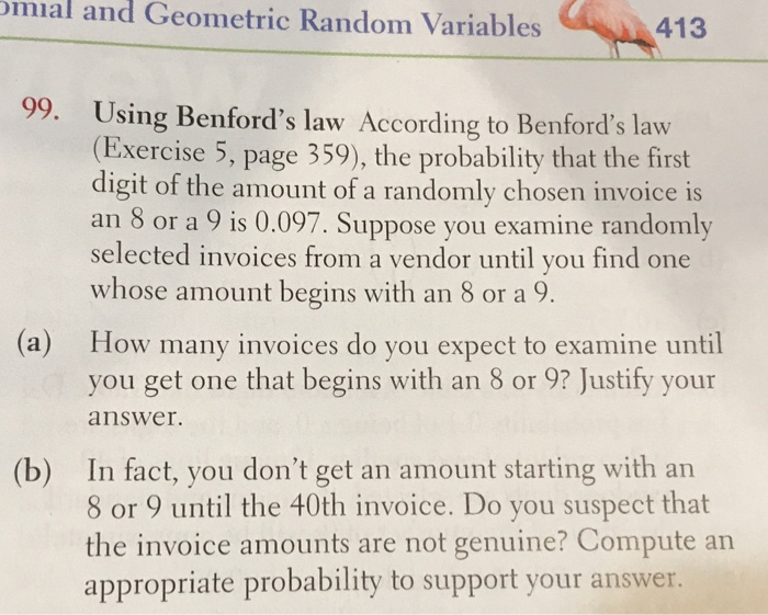 Solved mial and Geometric Random Variables 99. Using | Chegg.com