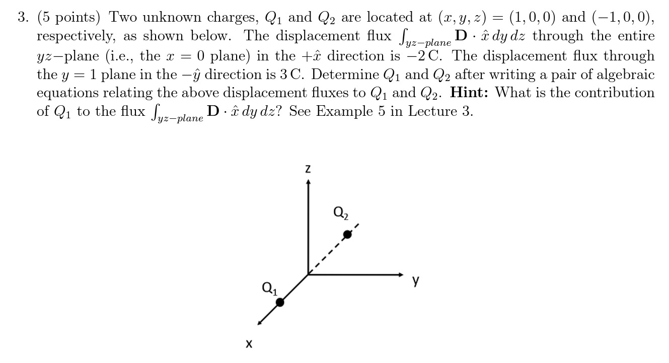 Solved 3. (5 points) Two unknown charges, Q1 and Q2 are | Chegg.com Solved 3. (5 points) Two unknown charges, Q1 and Q2 are | Chegg.com