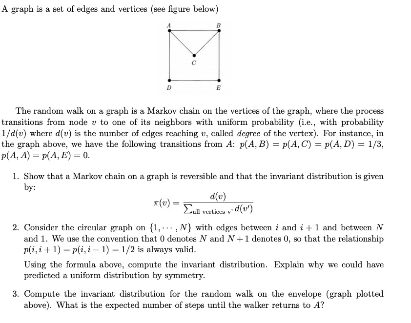 A graph is a set of edges and vertices (see figure | Chegg.com
