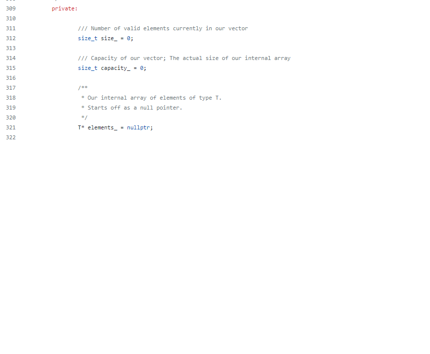 Solved void reserve(size_t capacity) \{ 1/ TODO: Your code | Chegg.com