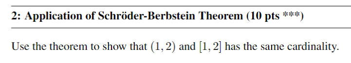 Solved 1: |N| = |Z| (10 pts) Define a bijection f: Z → | Chegg.com