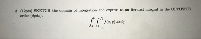 Solved SKETCH the domain of integration and express as an | Chegg.com