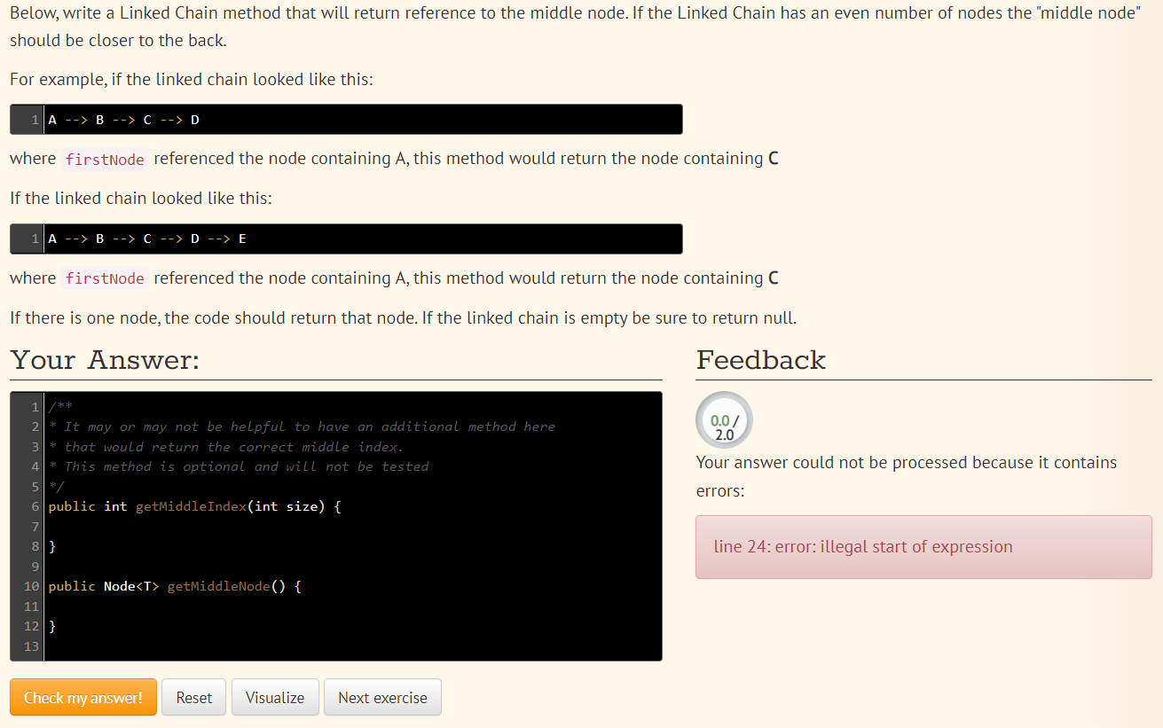 Solved X731: Linked Chain Find Middle Node Consider the | Chegg.com