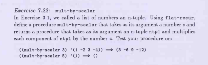 Solved Exercise 7.22: mult-by-scalar In Exercise 3.1, we | Chegg.com