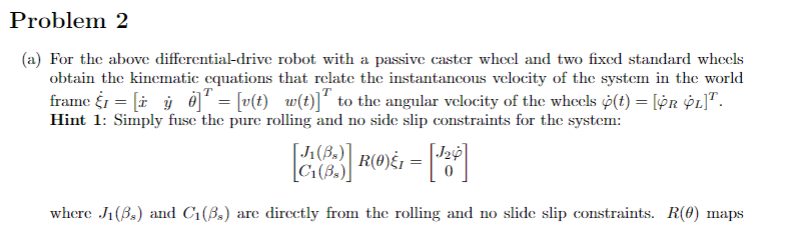 Solved Figure 2: Differential-drive mobility system. the | Chegg.com
