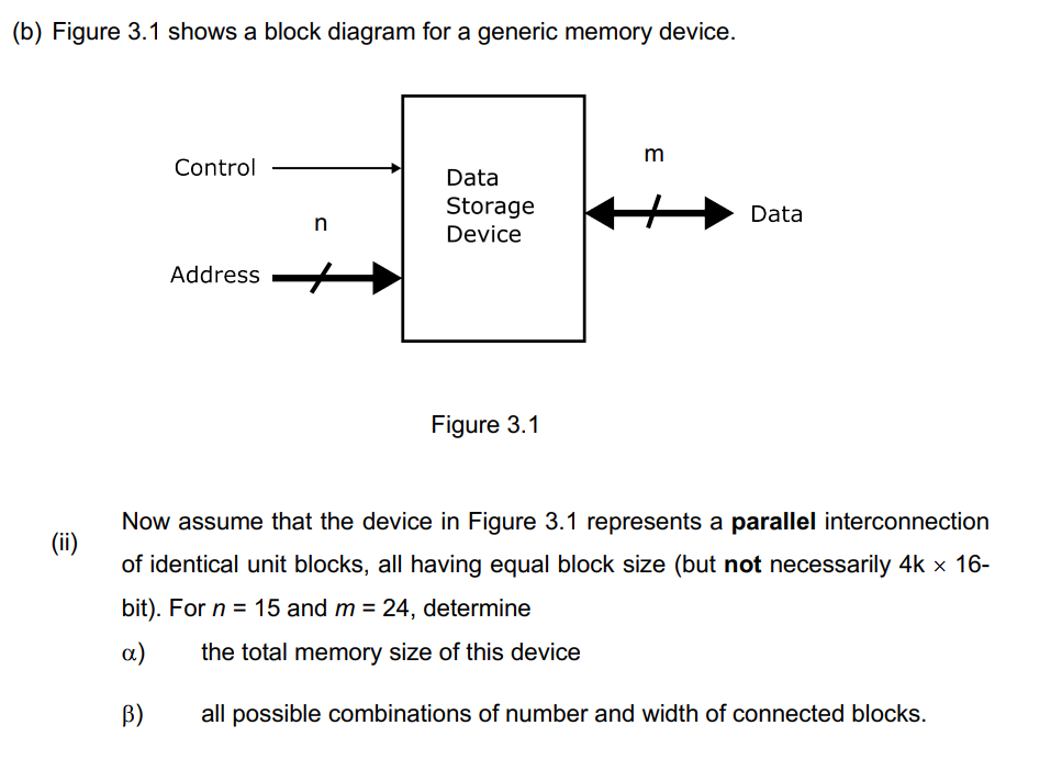Solved (b) Figure 3.1 shows a block diagram for a generic | Chegg.com