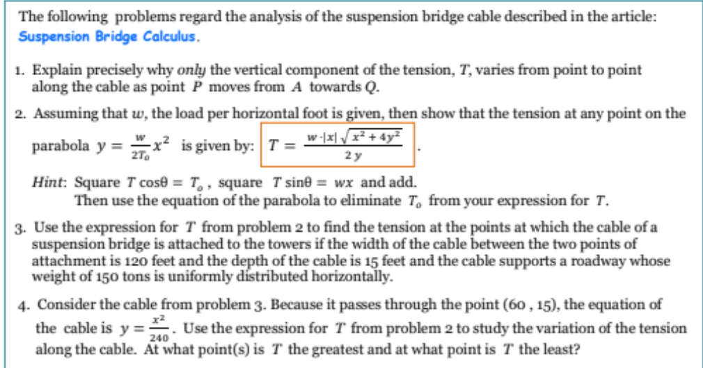 Solved The following problems regard the analysis of the | Chegg.com