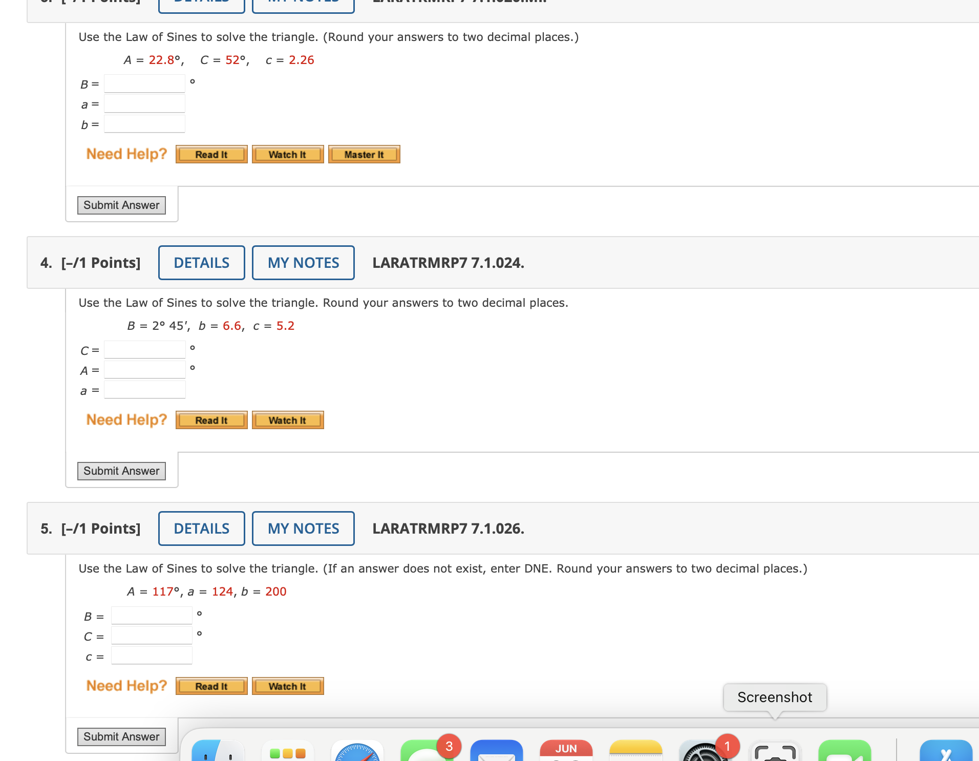 Use the Law of Sines to solve the triangle. (Round | Chegg.com
