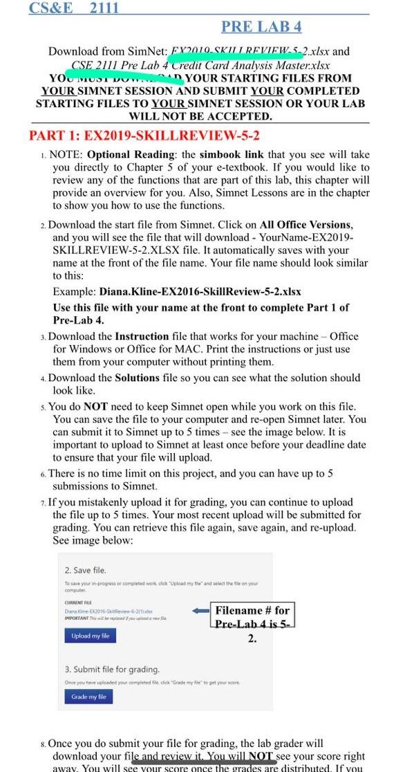 Solved CS&E 2111 PRE LAB 4 Download from SimNet: FV2010. | Chegg.com