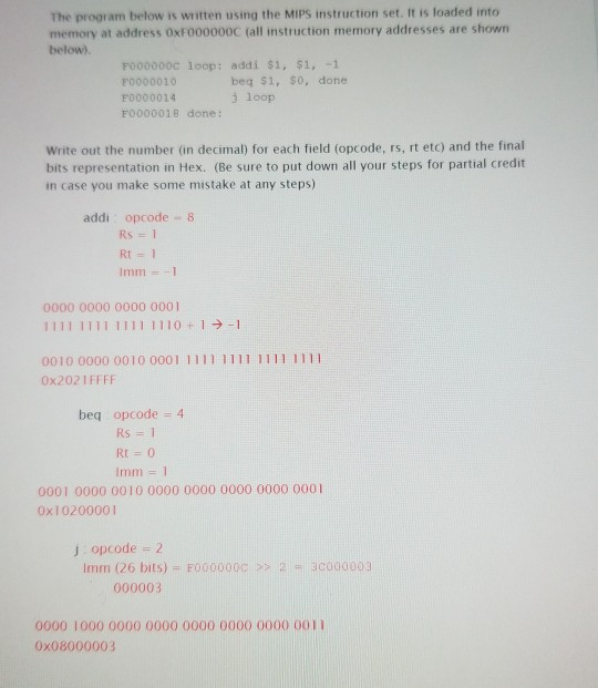 Solved The program below is witten using the MIPS | Chegg.com