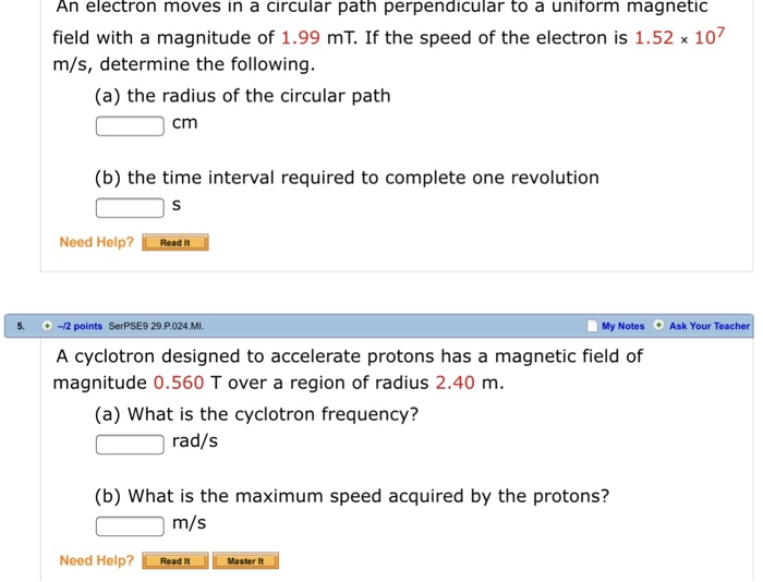 Solved An electron moves in a circular path perpendicular to | Chegg.com