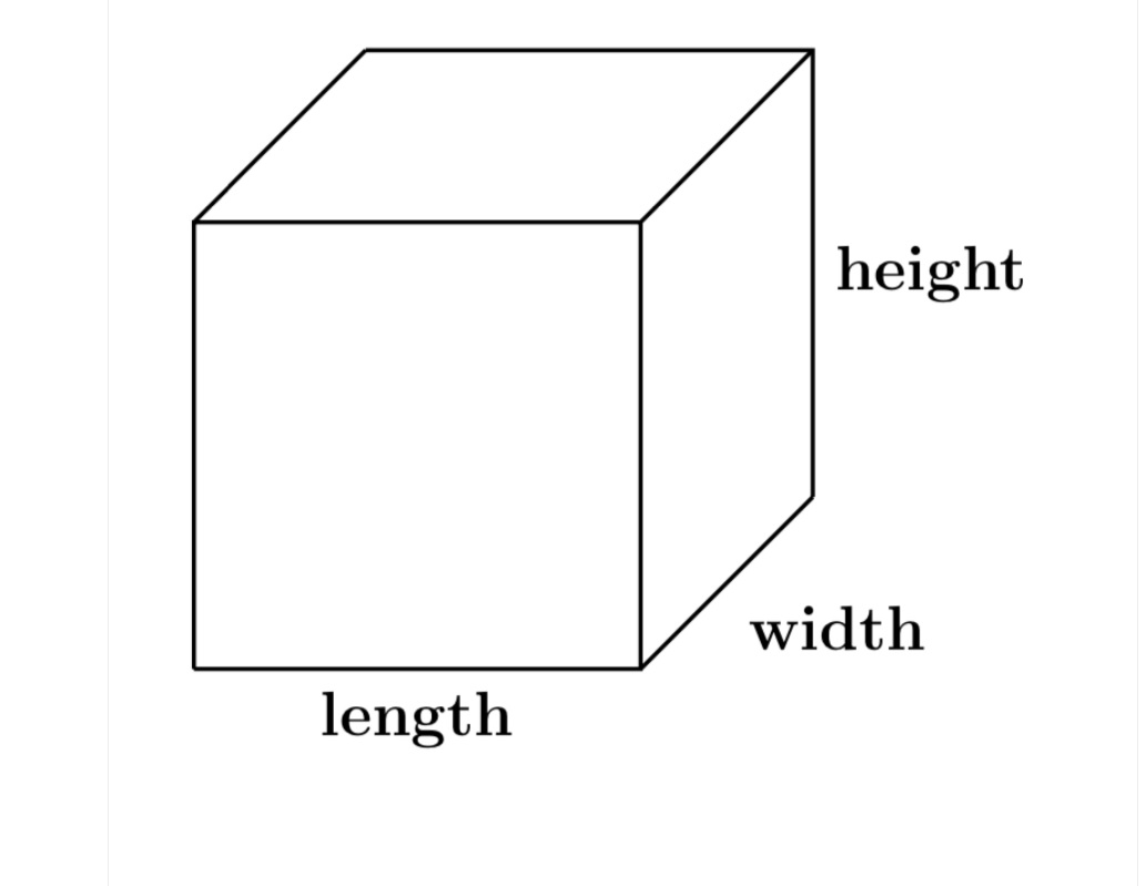 Solved A rectangular box has the length equal to 33 times | Chegg.com