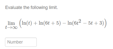 Solved Evaluate the following limit. | Chegg.com