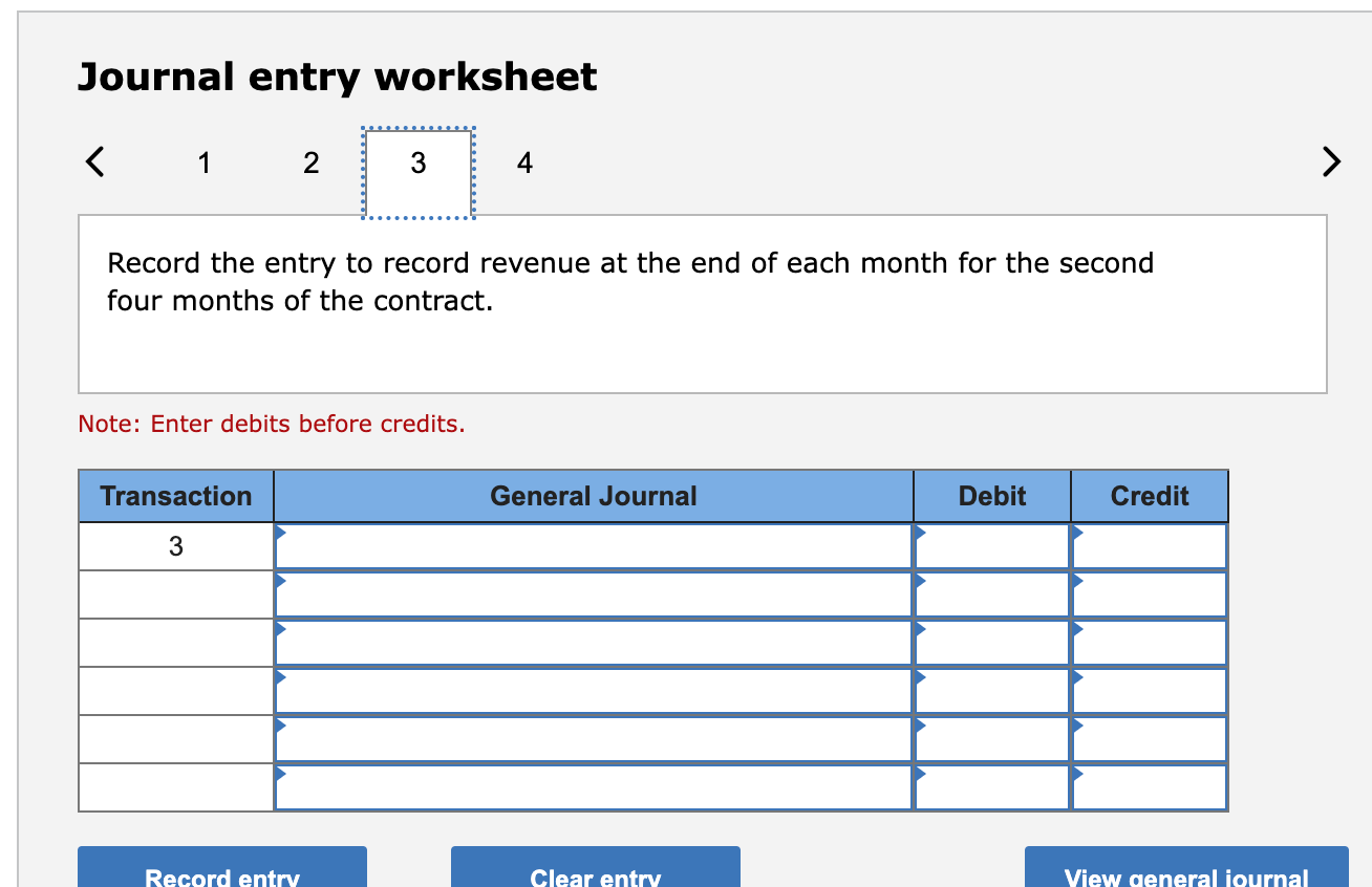 Solved Journal entry worksheet Record the entry at the start | Chegg.com