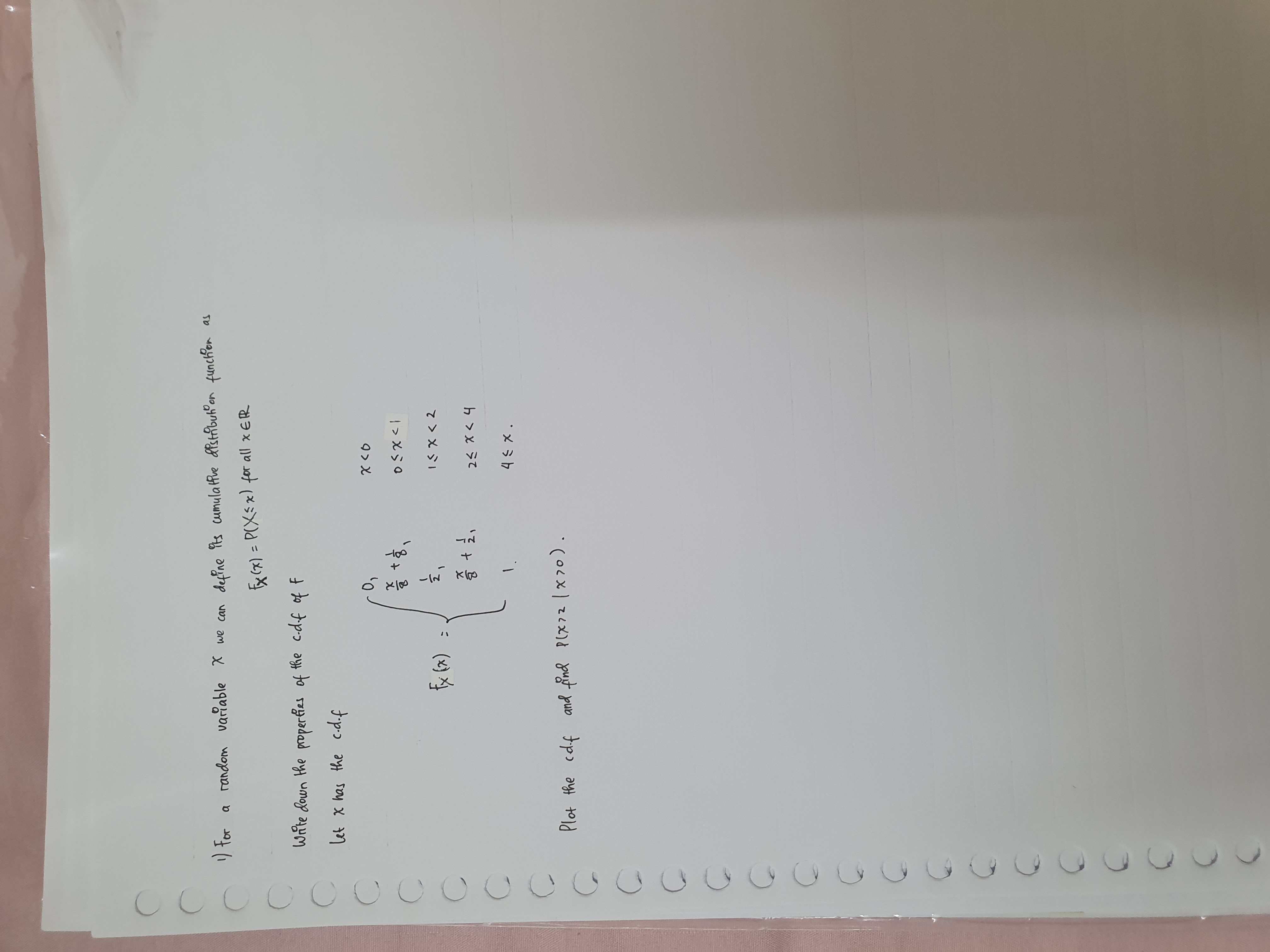 Solved 1) For a random variable X we can define its | Chegg.com