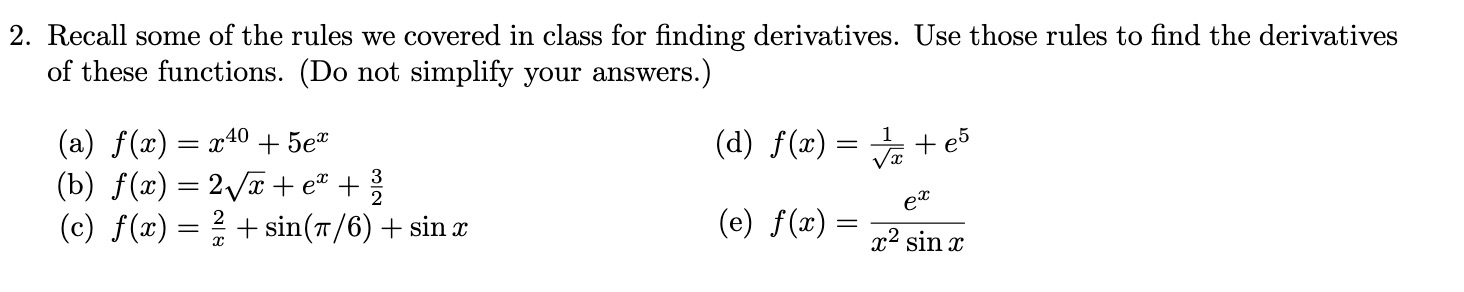 Solved Recall some of the rules we covered in class for | Chegg.com
