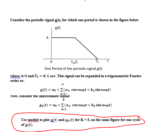 Solved Answer the question in the red circle using matlab | Chegg.com