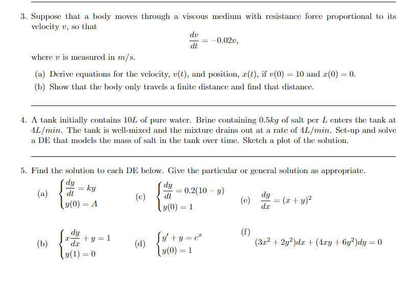 Solved Differential Equations Problems I Would Be Happy If 8649