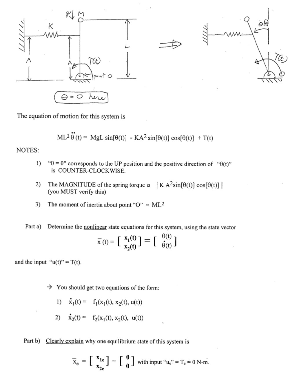 Solved The equation of motion for this system is | Chegg.com