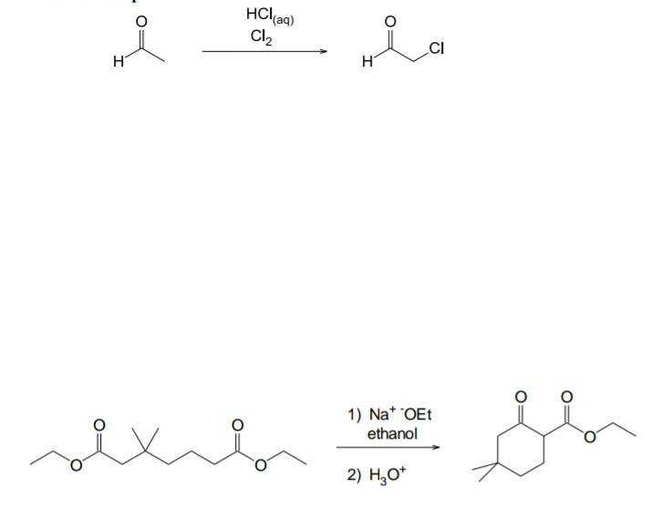 Solved HCl(aa) Cl2 CI 1) Na* OEt ethanol 2) H3o NaOH(aa) | Chegg.com