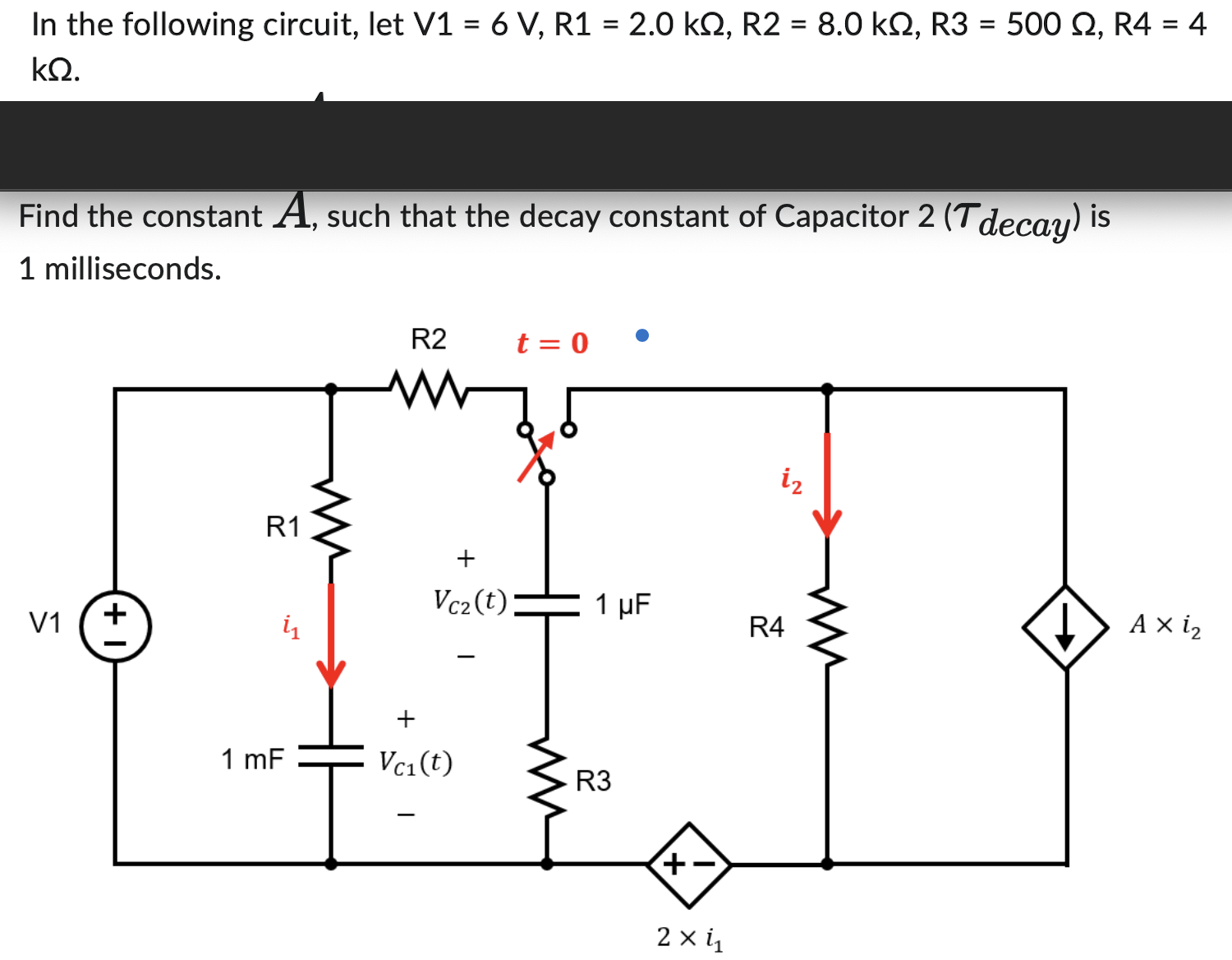 Solved In the following circuit, let V1=6 | Chegg.com
