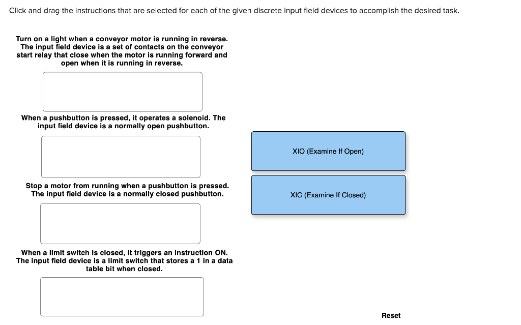Solved Click and drag the instructions that are selected for | Chegg.com