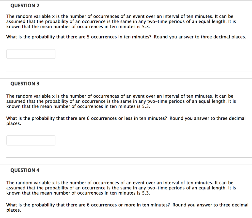 Solved QUESTION 2 The random variable x is the number of | Chegg.com