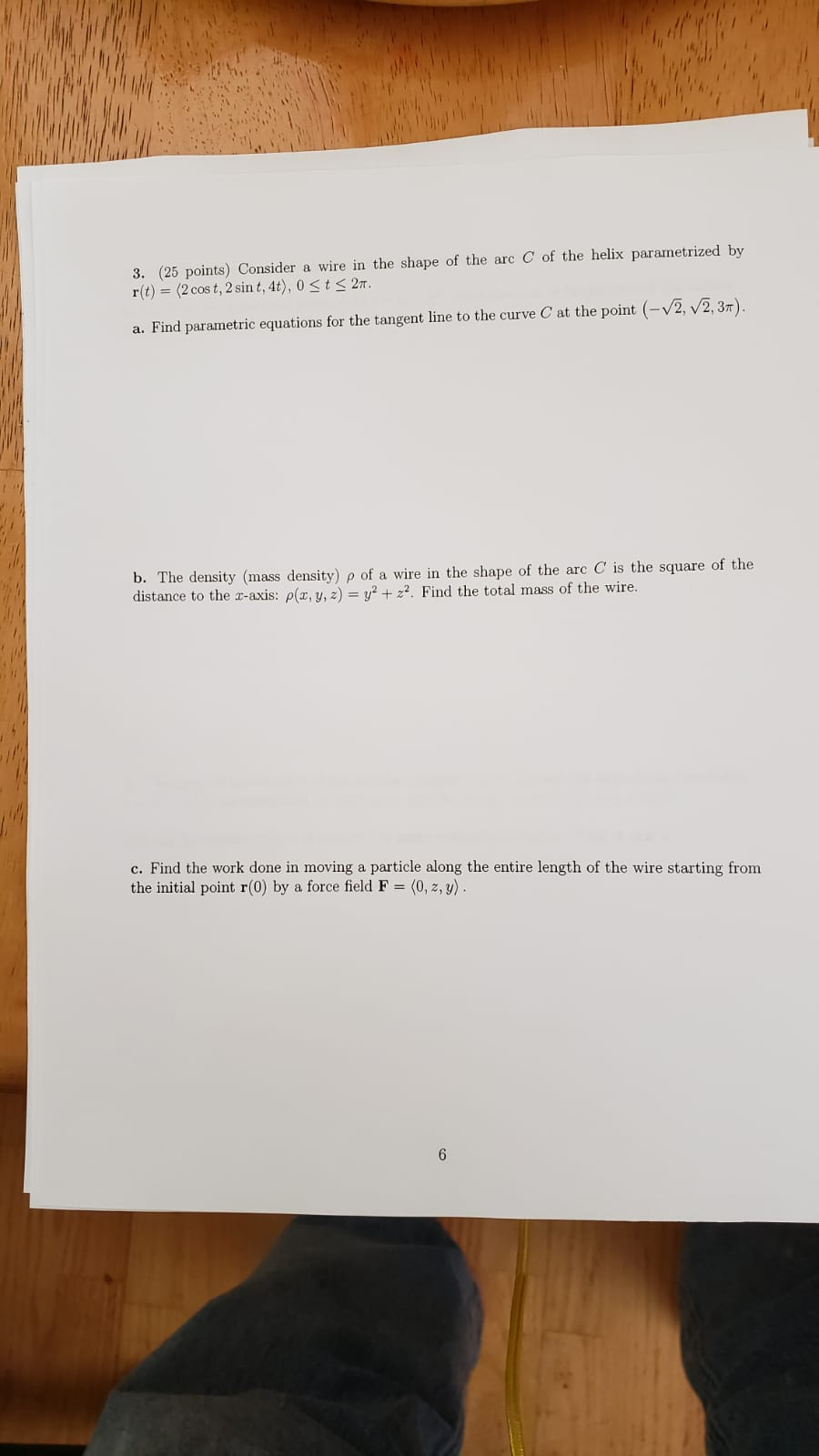 Solved of the helix parametrized by 3. (25 points) Consider | Chegg.com