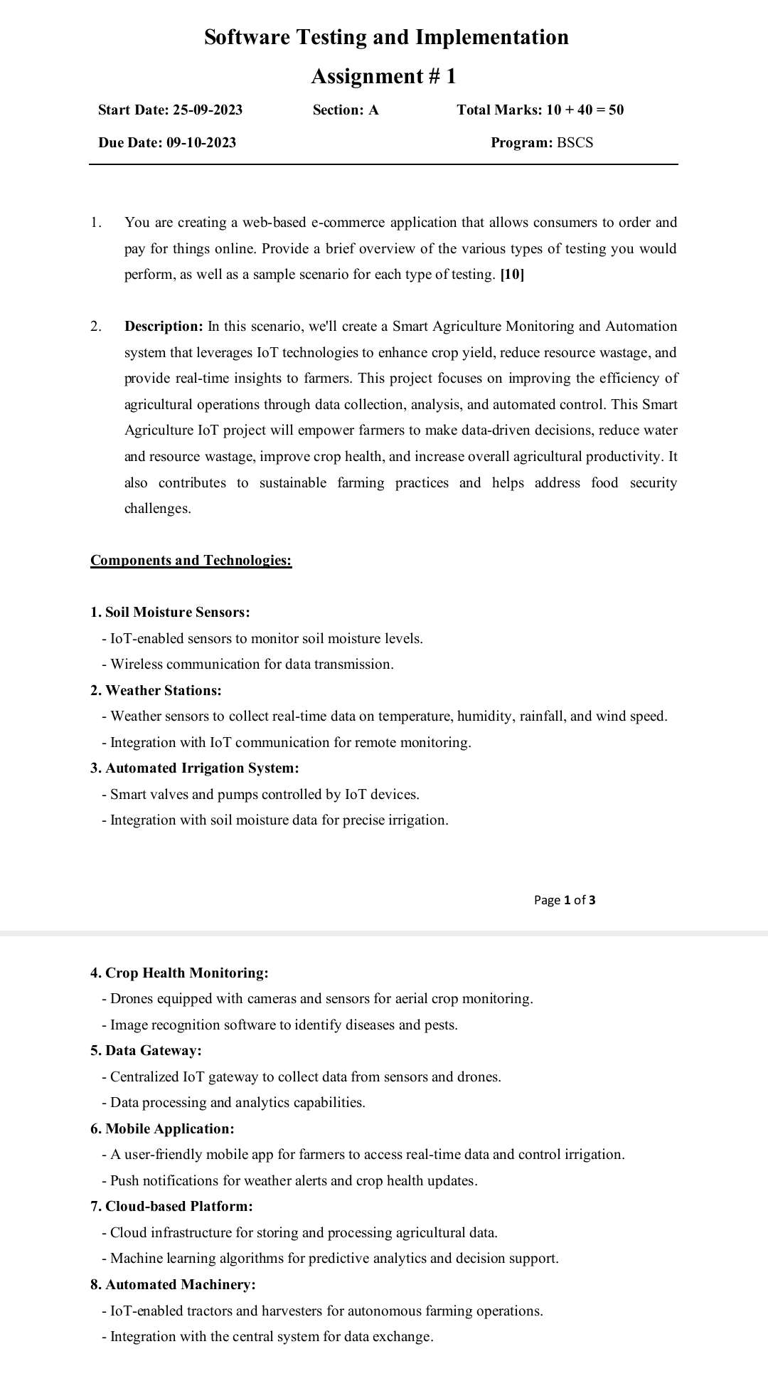 Solved Project Implementation Steps: 1. Sensor Deployment: - | Chegg.com