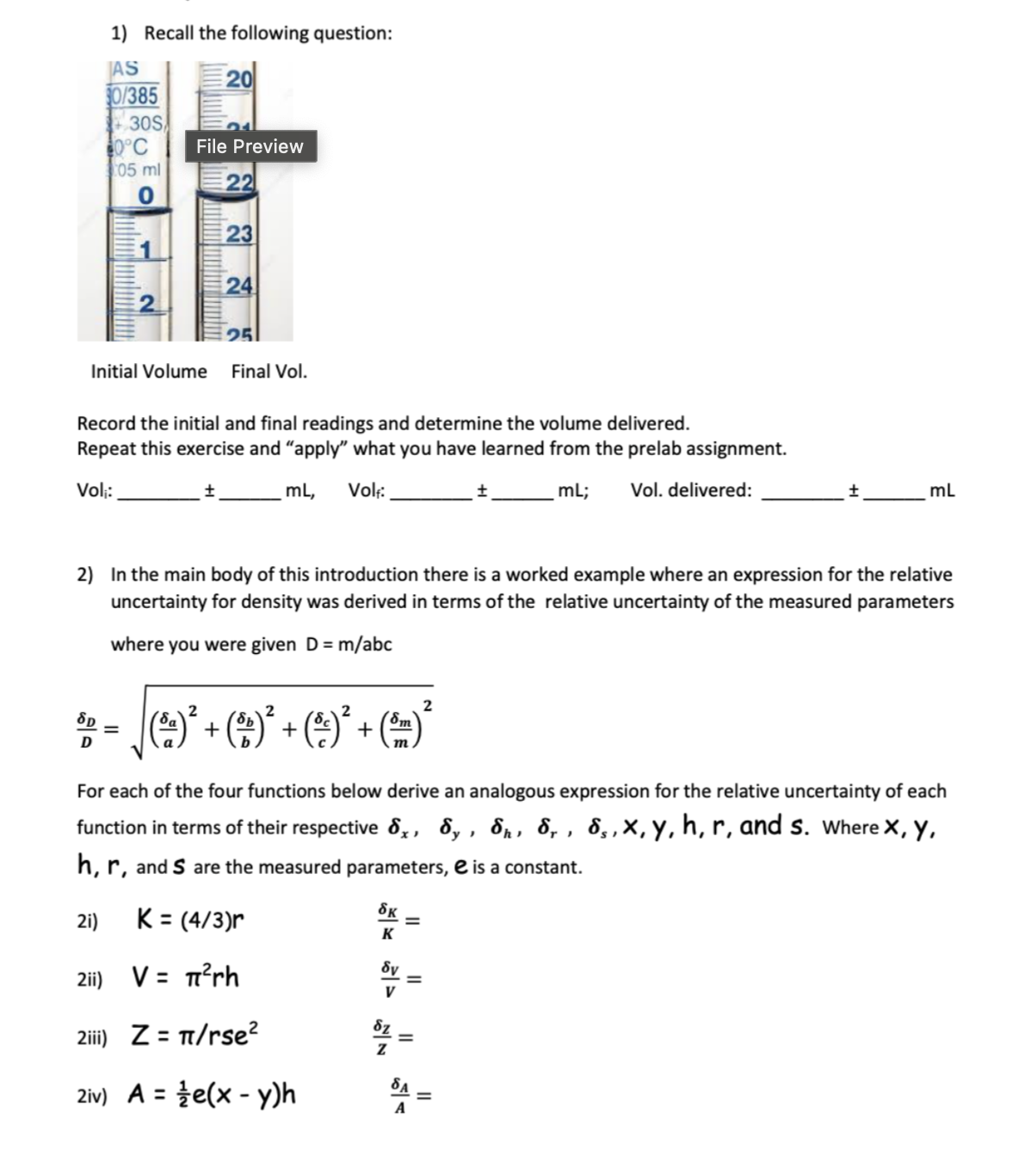 Solved Recall the following question:Record the initial and | Chegg.com