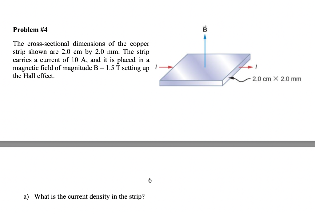 Solved The cross-sectional dimensions of the copper strip | Chegg.com