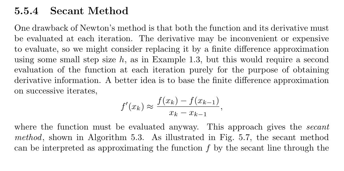 Solved - = (a) Show that the iterative method Xk-1f(xk) - | Chegg.com